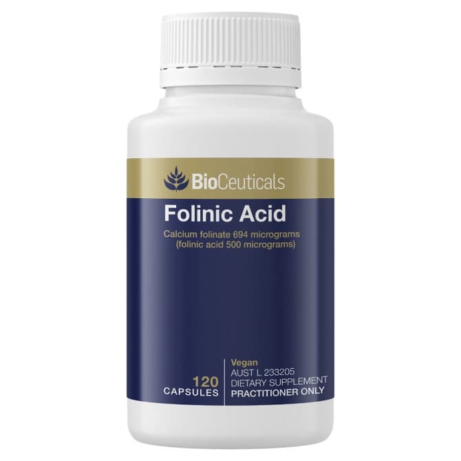 BioCeuticals Folinic Acid 120 Capsules - 9328727007074
