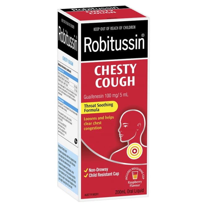 Buy Robitussin Chesty Cough Liquid 200ml Online