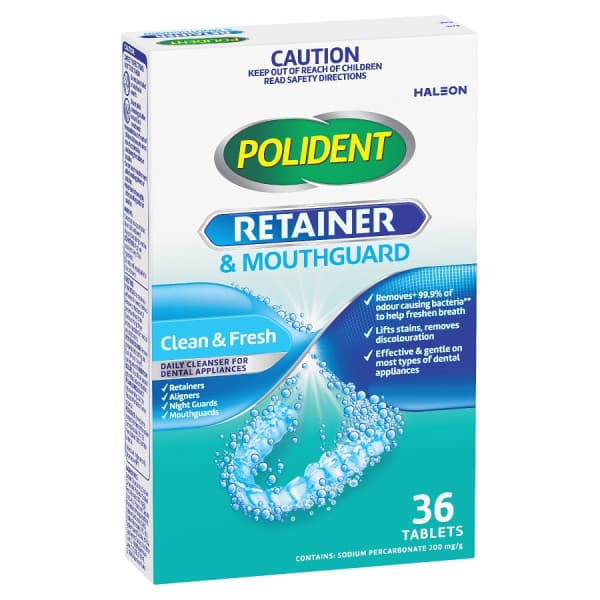 Buy Polident Retainer And Mouthguard Daily Cleanser 36 Tablets Online