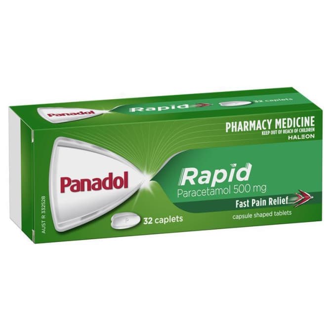 Panadol Rapid Cap 500mg 32 Caplets - 9300673891648