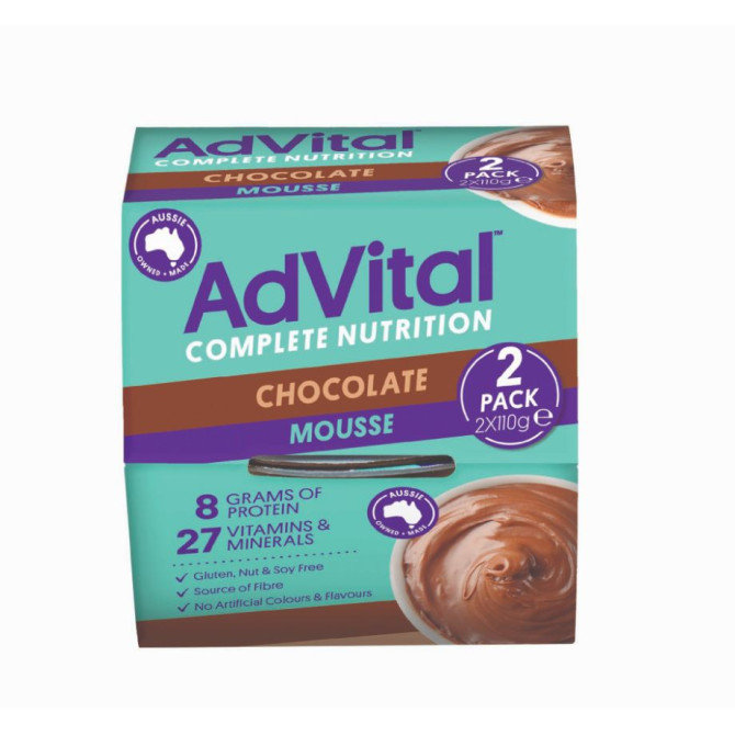 Advital Chocolate Mousse Nutritionally Complete Twin Pack 120g ...