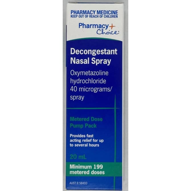 Buy Pharmacy Choice Decongestant Nasal Spray Pump 40 Micrograms Per ...