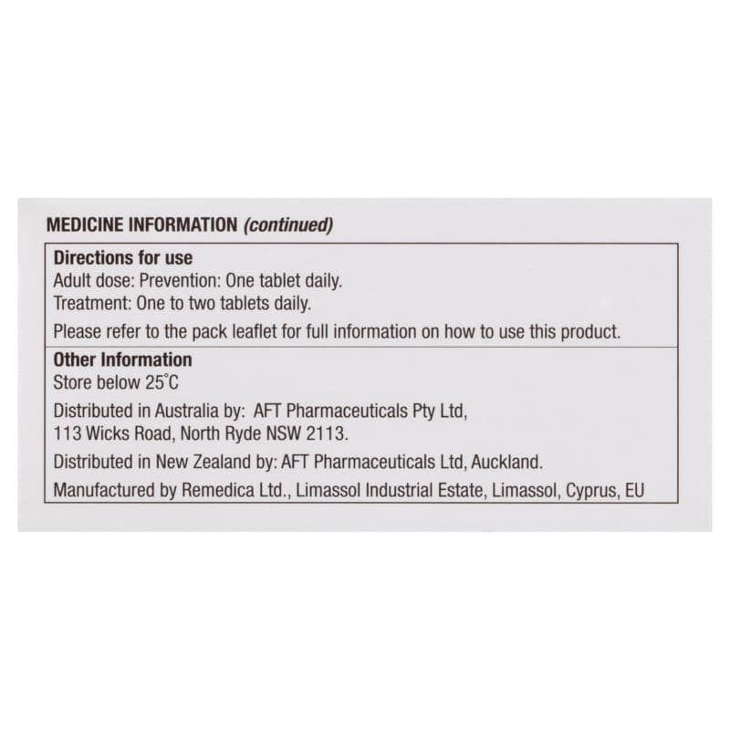 Ferro F Tab 60 Tablets - 5290665005273