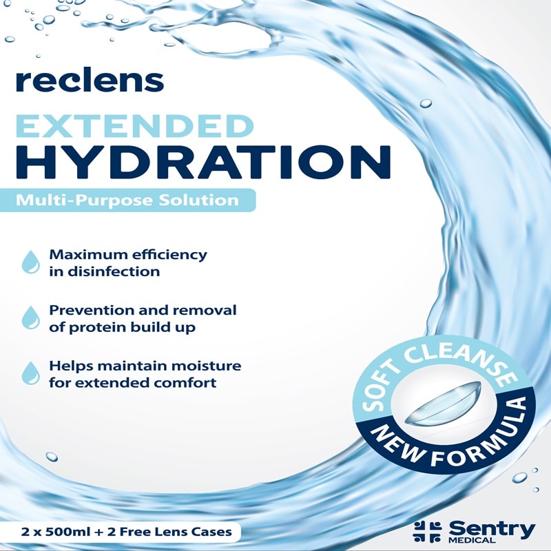 Reclens Extended Hydration MPDS 2 x 500mL - 9326306016554