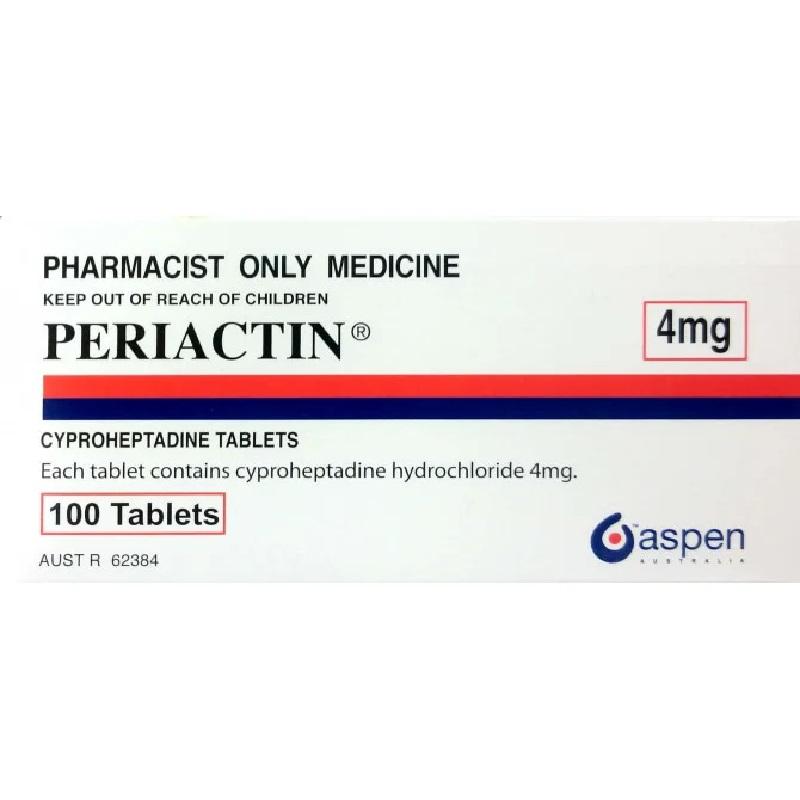 Periactin 4mg 100 Tablets S3 - 9331134001979