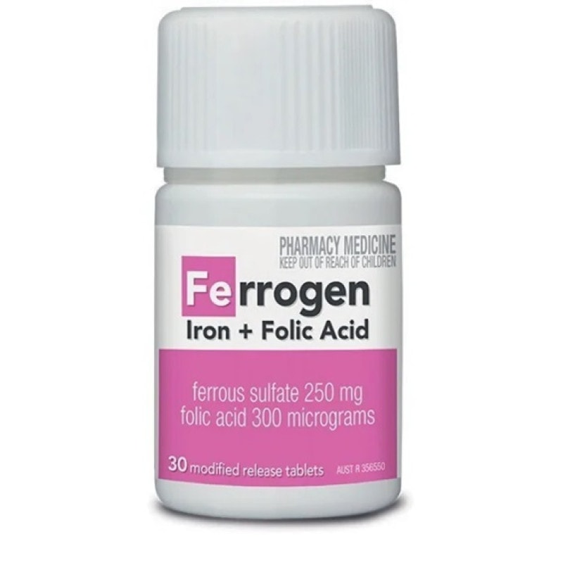 Ferrogen Iron Plus Folic Acid MR Tablets 30 - 9350299010329