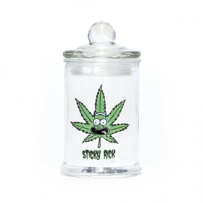 Buy Bad Ass Stash Jar Sticky Rick Clear Glass Jar 370ml Online at ...