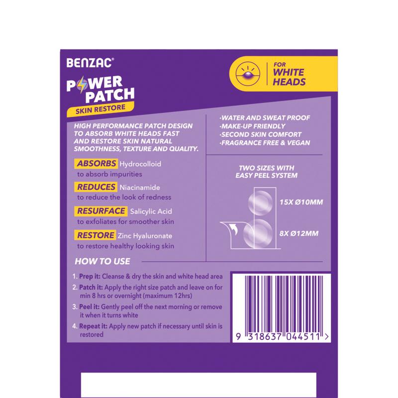 Benzac Power Patches Skin Restore 23 Patches at Pharmacy Direct