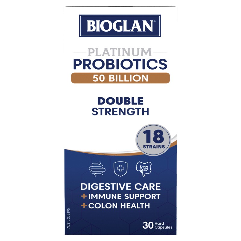 Bioglan Platinum Probiotic Double Strength 50 Billion 30 Capsules at ...