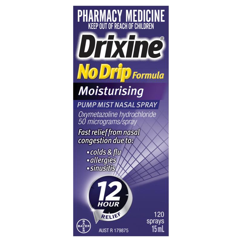 Buy Drixine No Drip Moisturising Nasal Spray 15ml Online at Pharmacy Direct