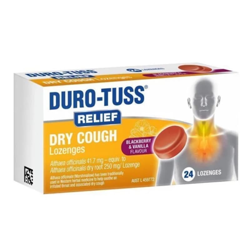 Duro Tuss RELIEF Dry Cough 24 Lozenges - 9314057022641