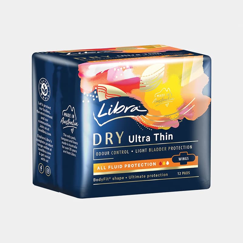 Libra Pad Ultra Thin Dry Wing 12 Pack - 9325344005742