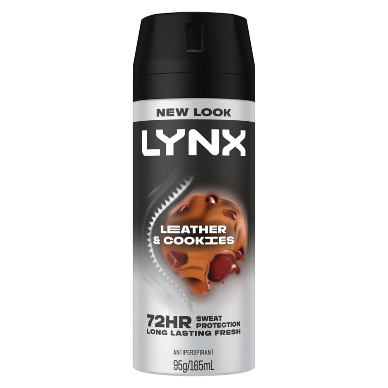 Buy Lynx Antiperspirant Collision Leather Plus Cookies 165ml Online at ...