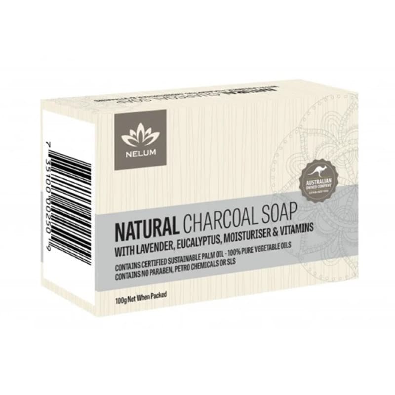 Nelum Natural Soap Bar Charcoal Lavender And Eucalyptus 100g at ...