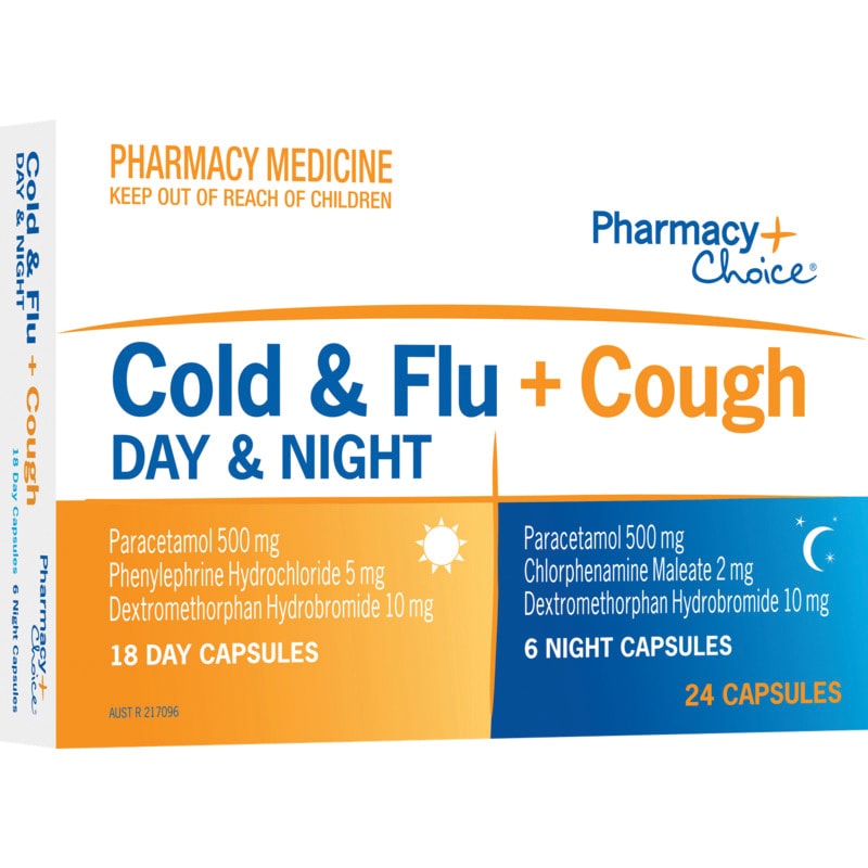 Pharmacy Choice Cold And Flu Plus Cough Day And Night Capsules 24 at ...