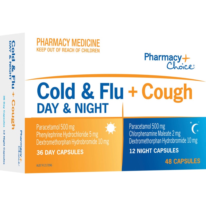 Pharmacy Choice Cold And Flu + Cough Day And Night 48 Capsules at ...