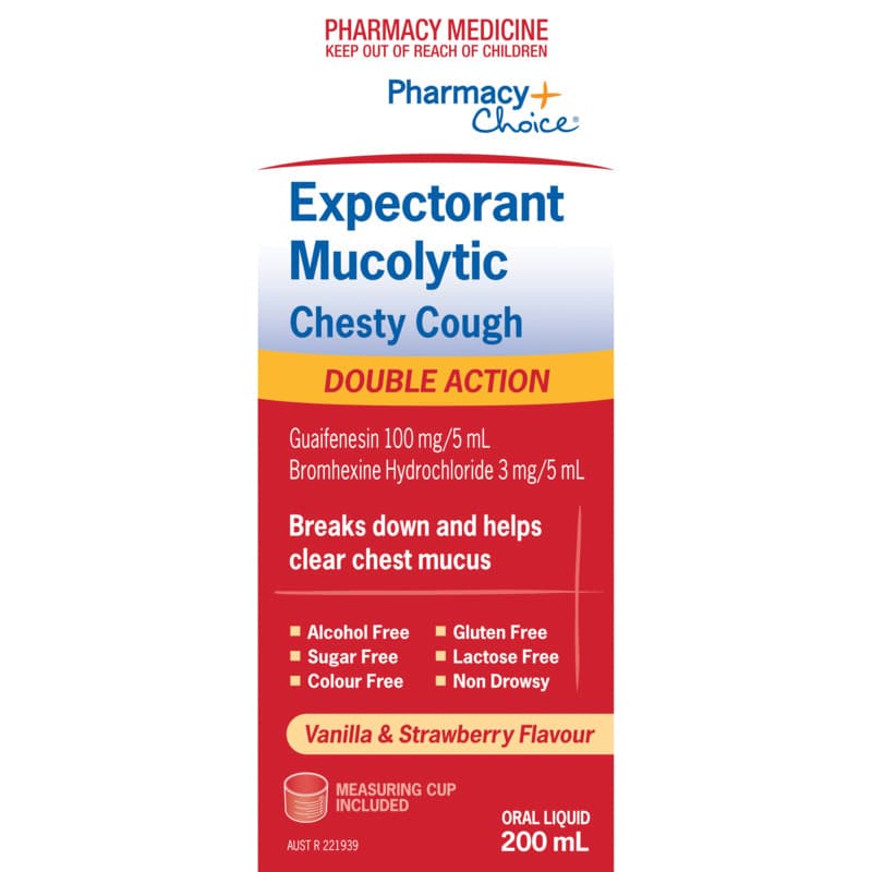 Buy Pharmacy Choice Expectorant Mucolytic Chesty Cough 200ml Online at ...