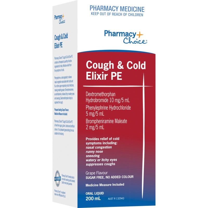 Buy Pharmacy Choice Cough and Cold Elixir PE 200ml Online at Pharmacy ...