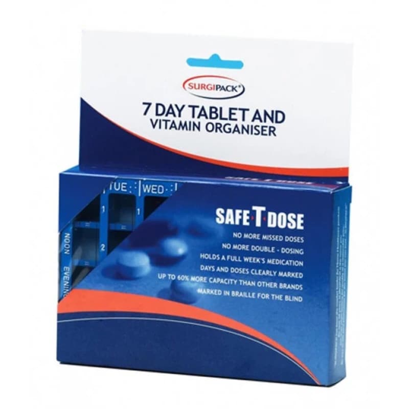 Buy Surgipack Safe T Dose 7 Day Tablet And Vitamin Organiser Online at ...