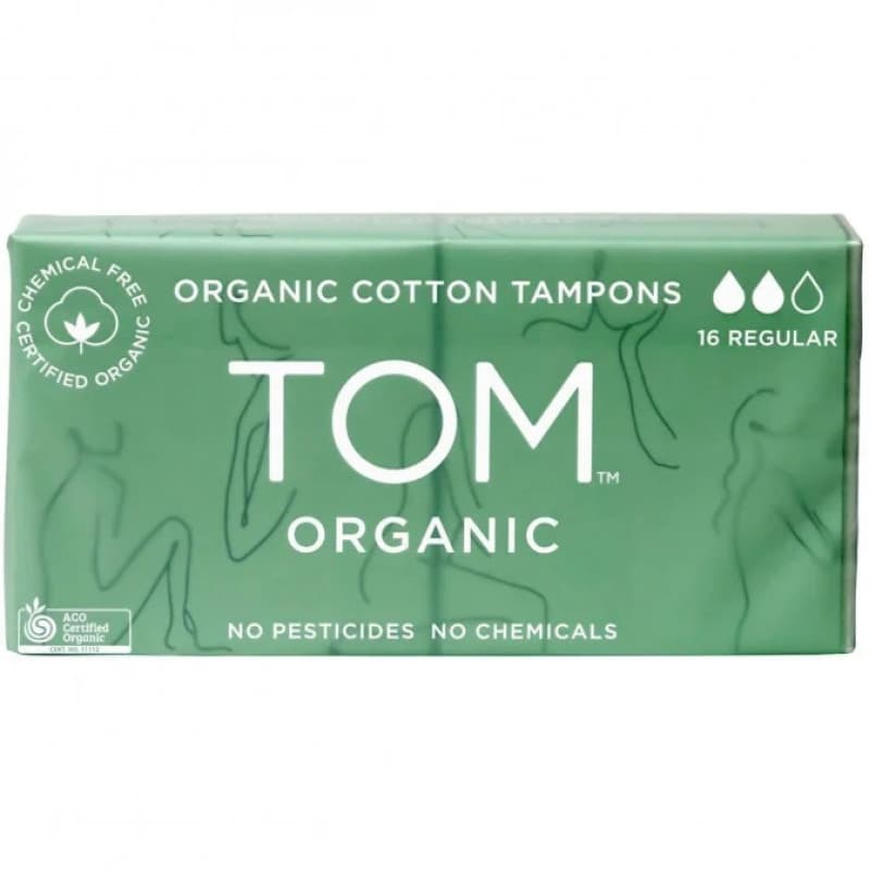 TOM Organic Regular Tampons 16 Pack - 9369999295745