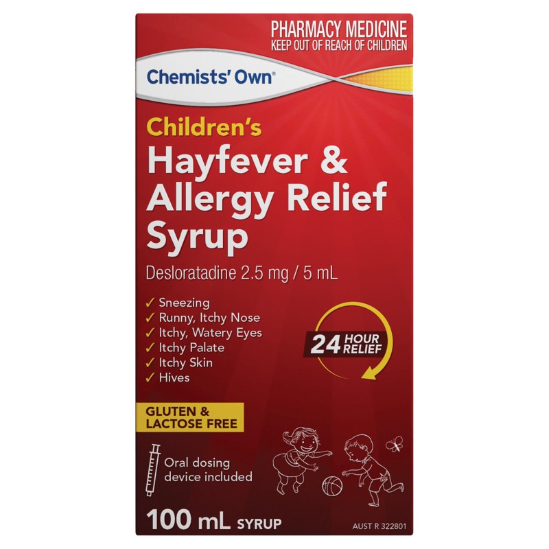 Chemists Own Childrens Hayfever And Allergy Relief Syrup 100ml ...