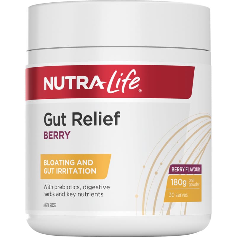 Nutra Life Gut Relief Berry Powder 180g - 9400581051957