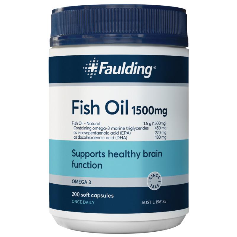 Faulding Remedies Odourless Fish Oil 1500mg Capsules 200 at Pharmacy Direct