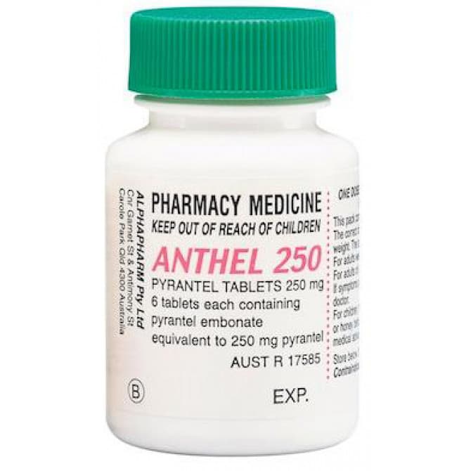 Buy Anthel 250mg 6 Tablets Online | Pharmacy Direct