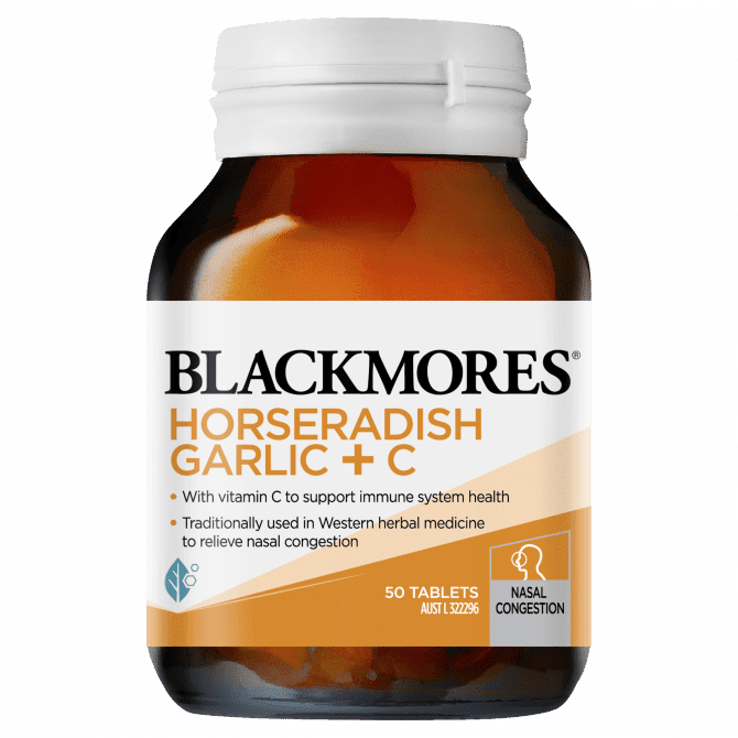 Blackmores Horseradish Garlic plus C 50 Tablets - 93558617