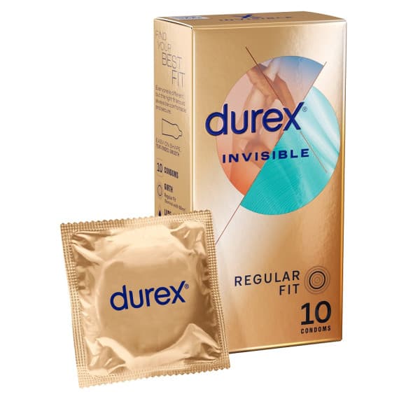 Buy Durex Invisible Regular Fit Condoms 10 Pack Online