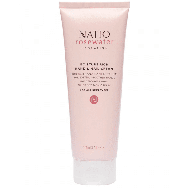 Natio Rosewater Hydration Moisture Rich Hand & Nail Cream 100ml ...