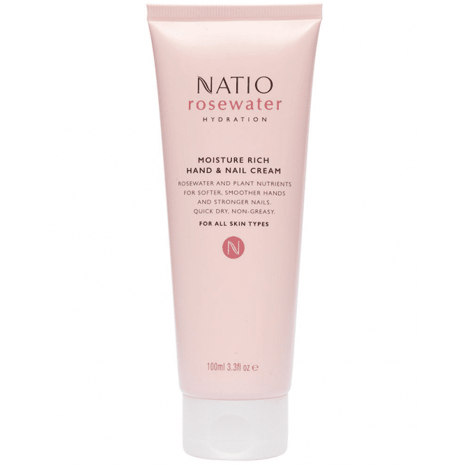 Natio Rosewater Hydration Moisture Rich Hand & Nail Cream 100ml ...