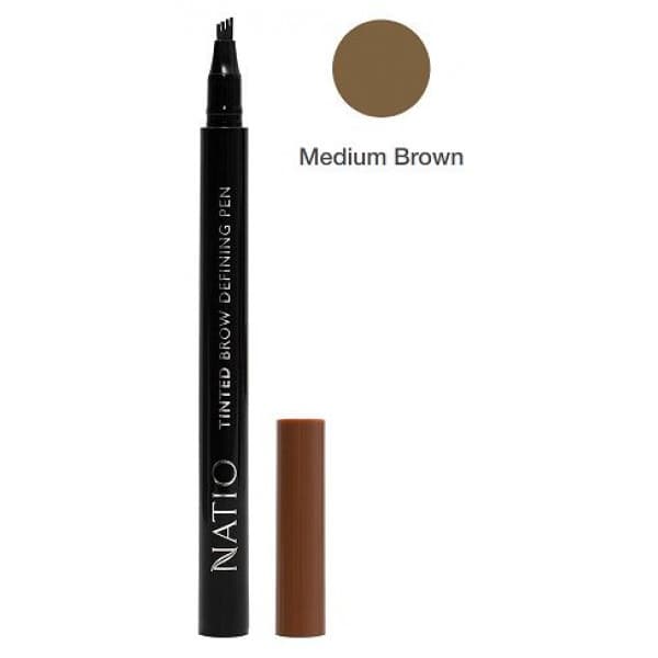 Natio Tinted Brow Defining Pen Medium Brown 0.6ml - 9316542147259