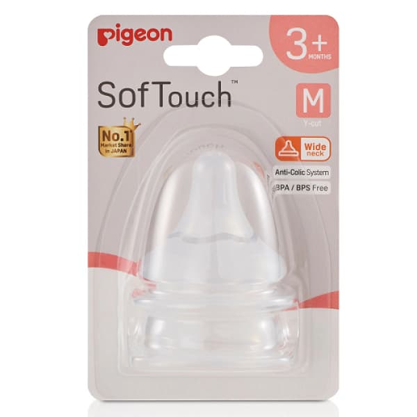 Buy Pigeon SofTouch III Peristaltic + Teat M 2Pk Online