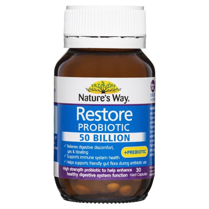Buy Nature's Way Restore Probiotic 50 Billion 30 Capsules Online