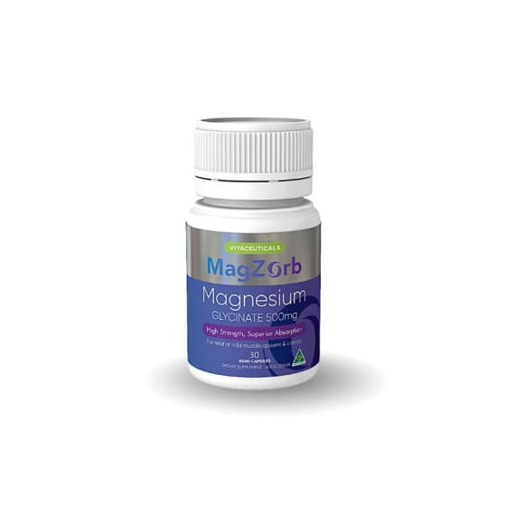 Buy Vitaceuticals Magzorb Magnesium Glycinate 500mg 30 Capsules Online