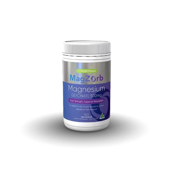Buy Vitaceuticals Magzorb Magnesium Glycinate 500mg 100 Capsules Online
