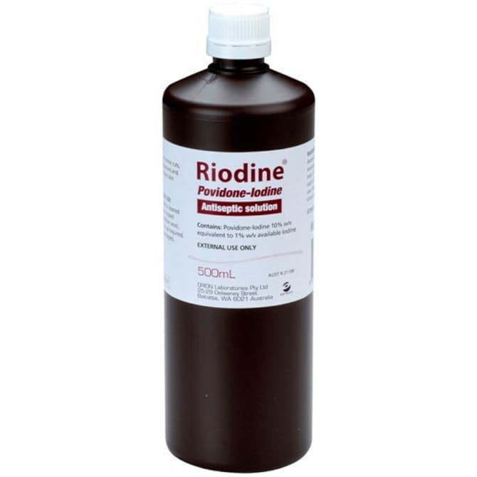 Buy Riodine Povidone Iodine Antiseptic Solution 10 Percent 500ml Online