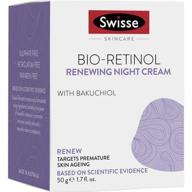 Buy Swisse Skincare Bio Retinol Renewing Night Cream 50g Online