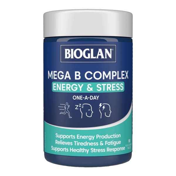 Buy Bioglan Mega B Complex Energy and Stress 90 Tablets Online