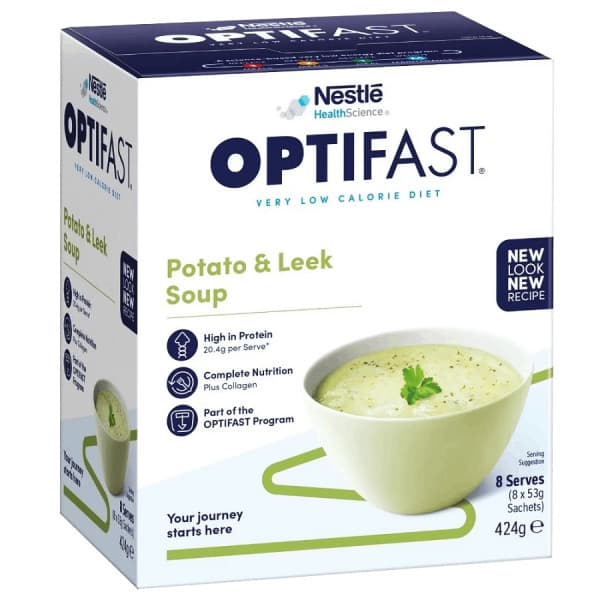 Buy Optifast VLCD Potato and Leek Soup 8 x 53g Sachets Online