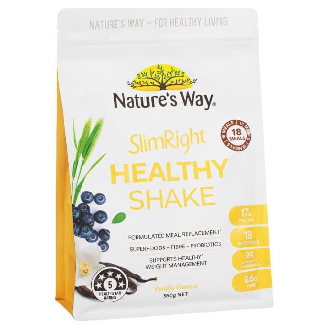 Buy Natures Way SlimRight Healthy Vanilla Shake 360g Online