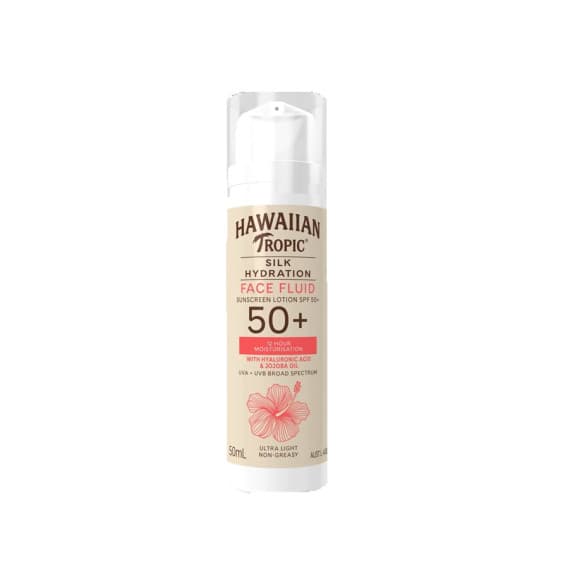 Buy Hawaiian Tropic Silk Hydration Face Fluid Sunscreen 50ml Online