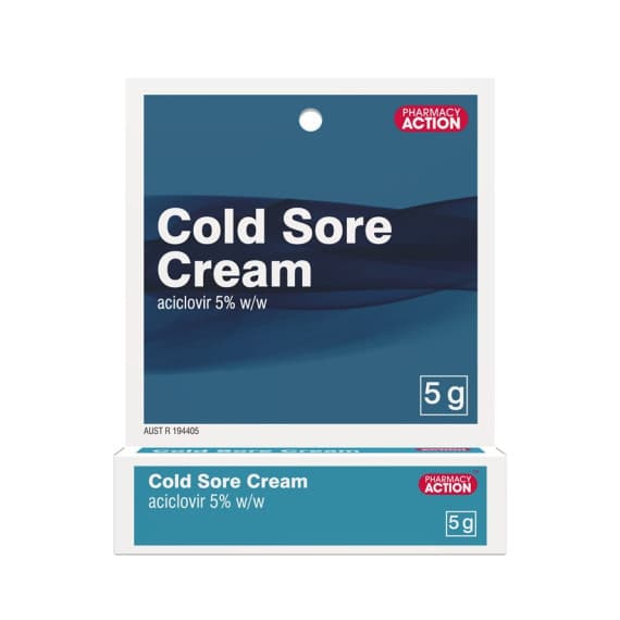 Buy Pharmacy Action Cold Sore Cream Tube 5g Online
