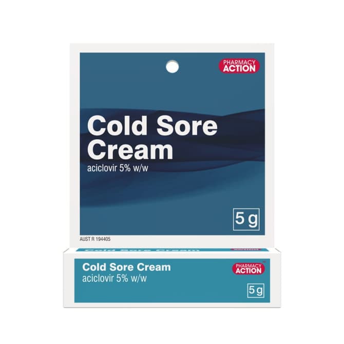 Buy Pharmacy Action Cold Sore Cream Tube 5g Online