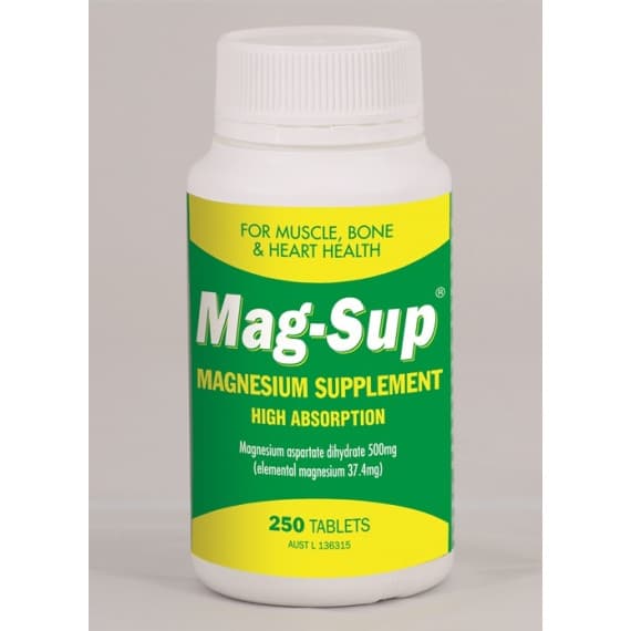 Mag Sup Magnesium Supplement 500mg 250 Tablets - 9323857000339