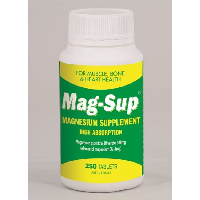 Mag Sup Magnesium Supplement 500mg 250 Tablets - 9323857000339
