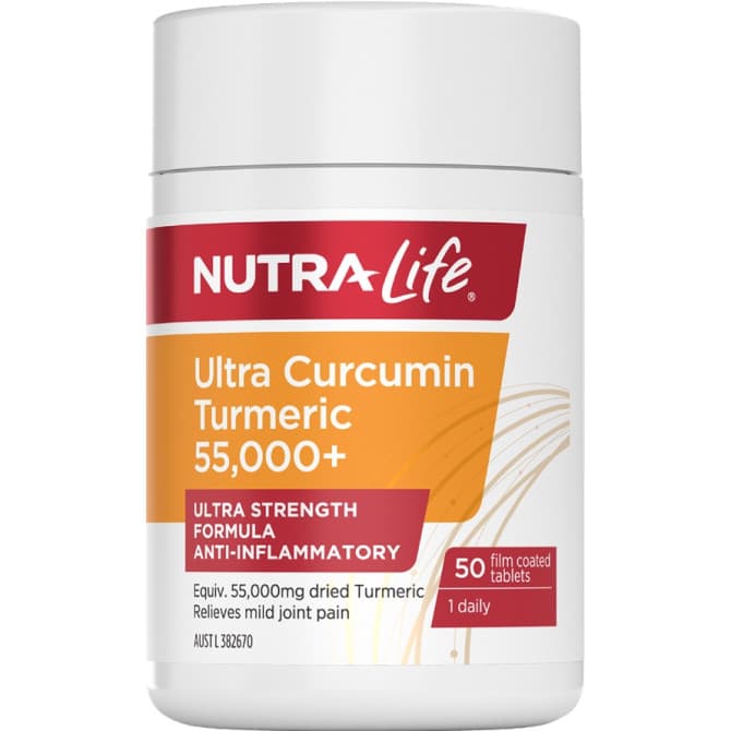 Nutra Life Ultra Curcumin Turmeric 55000 Plus 50 Tablets - 9400581051896
