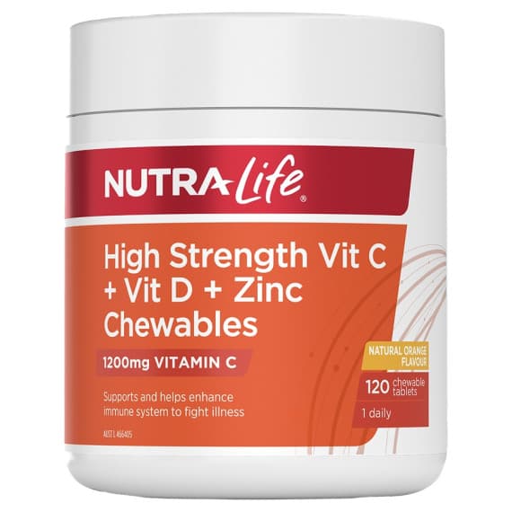 Buy Nutra-Life Vit C D Zinc Chewables Online Pharmacy Direct