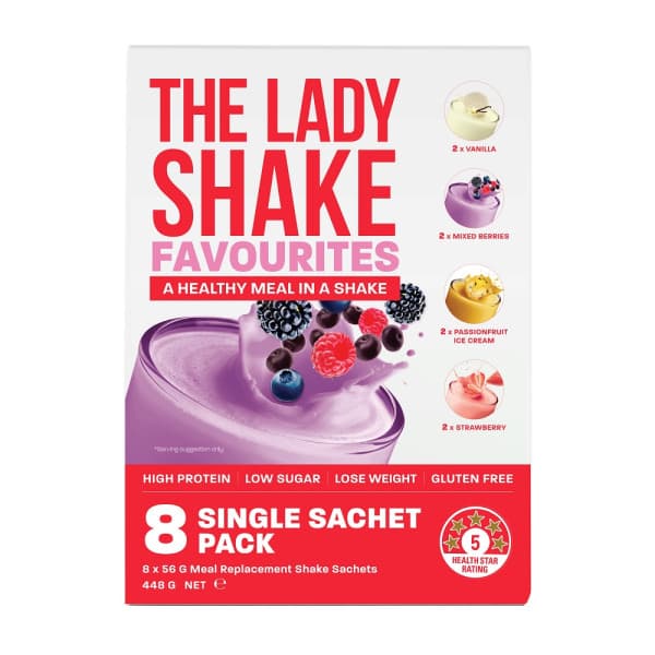Buy The Lady Shake Favourites Variety Pack 8 Sachets Online